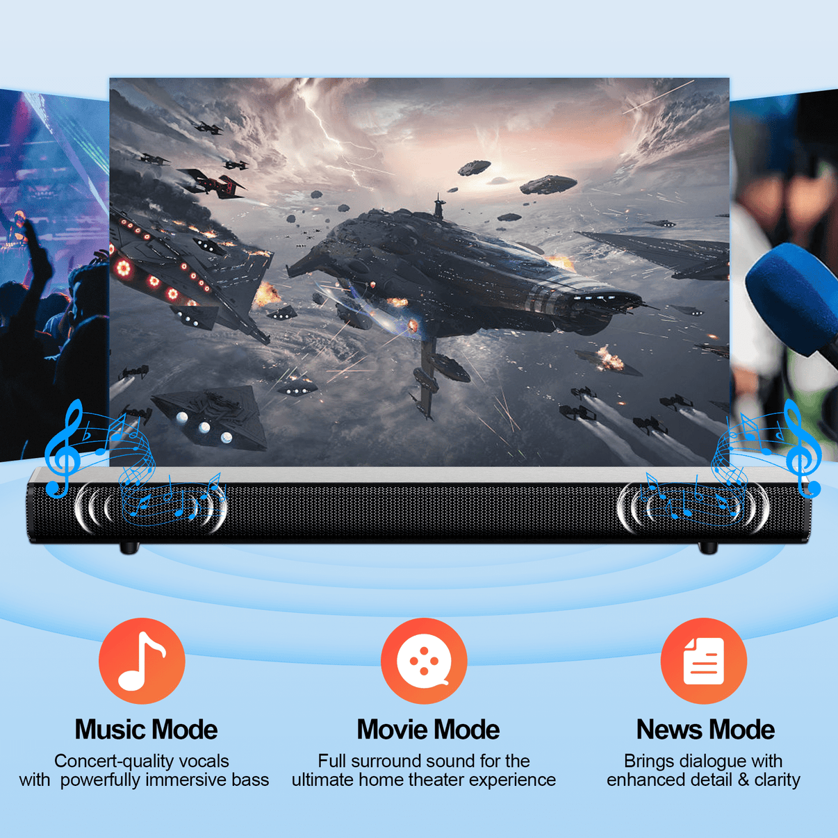 VEAT00L S20 Mark II 2.1ch Sound Bars for TV, Soundbar with Subwoofer,